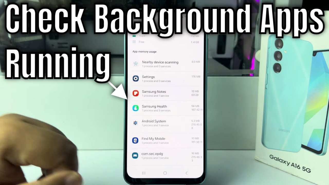 How To See Background Apps Running Galaxy A16 - YouTube