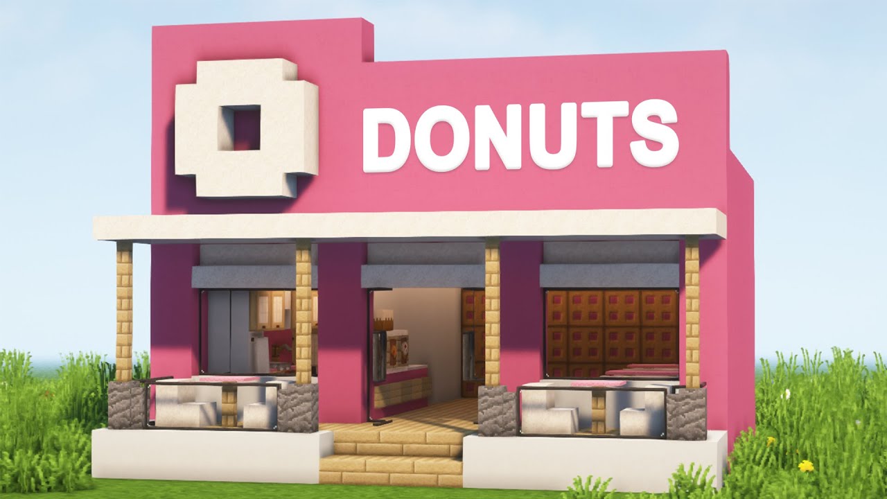 Cara Membuat Toko Donat Di Minecraft (Easy) - YouTube