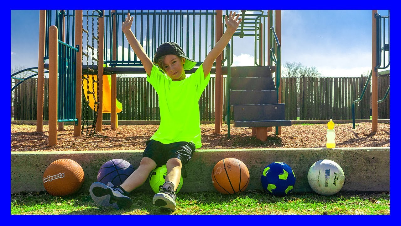 LEARN COLORS WITH BALLS AT THE PARK FOR KIDS - YouTube