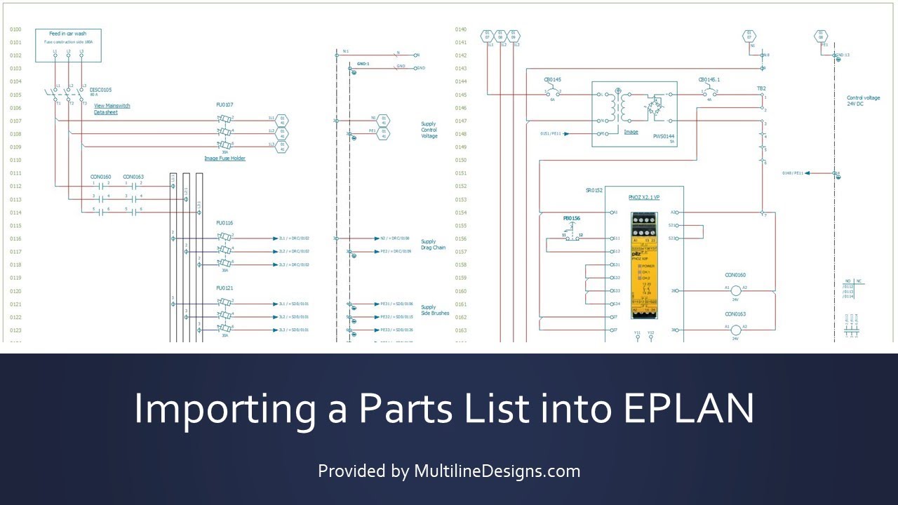 Importing a Parts List to EPLAN - YouTube