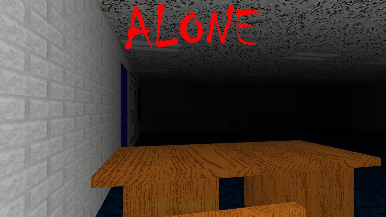 ALONE - Baldi's basics scary decompiled mod - YouTube