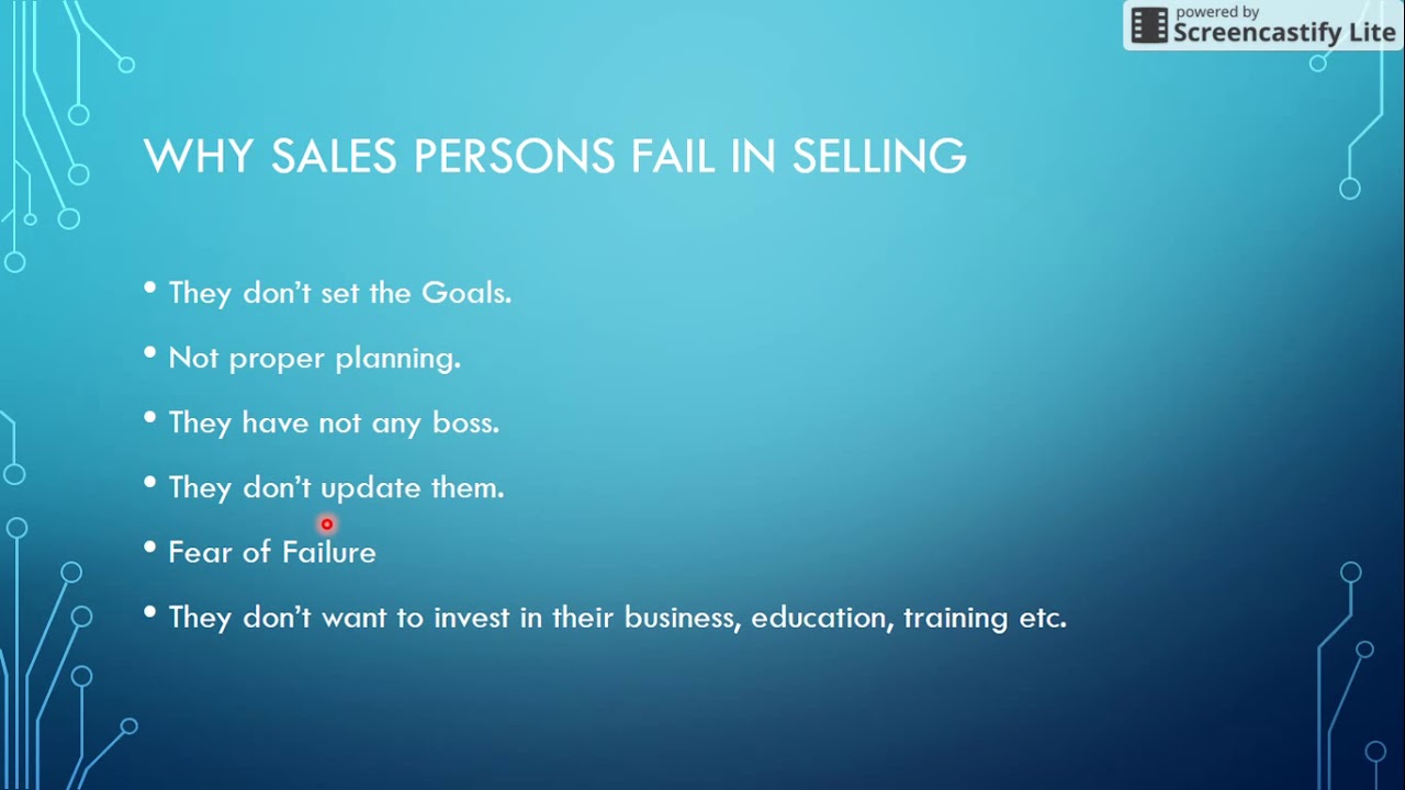 Why sale person fail in selling - YouTube