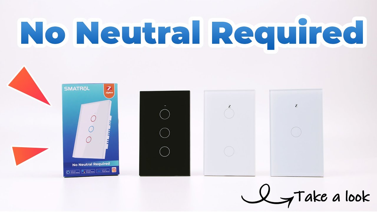 Tuya Us Zigbee Smart Touch Switch Light No Neutral Wire 1/2/3 Gang Wall ...