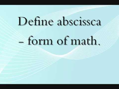 Define abscissa - YouTube