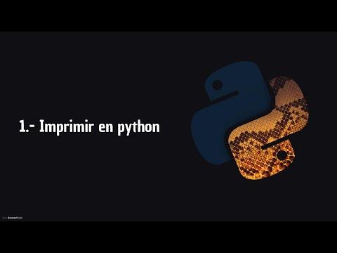 1.- Imprimir en python - YouTube