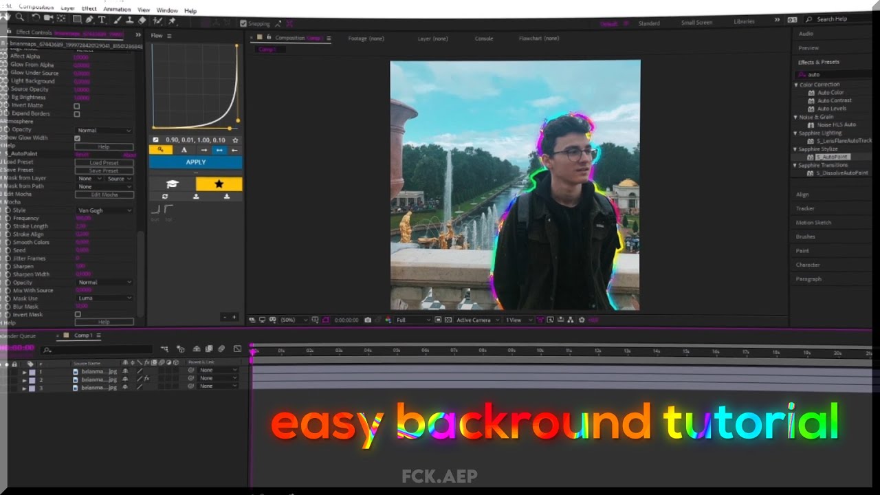 Easy rainbow backround tutorial | after effects - YouTube