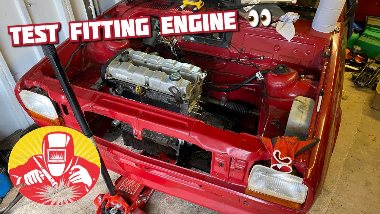 Mk1 fiesta project (Ep9) Test fitting engine & triple checking - YouTube