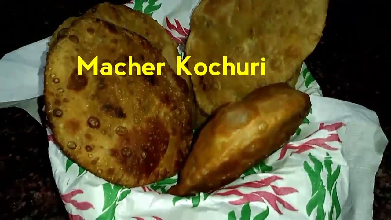 Macher Kochuri. Fish kachori. Indian fried breads with fish filling ...