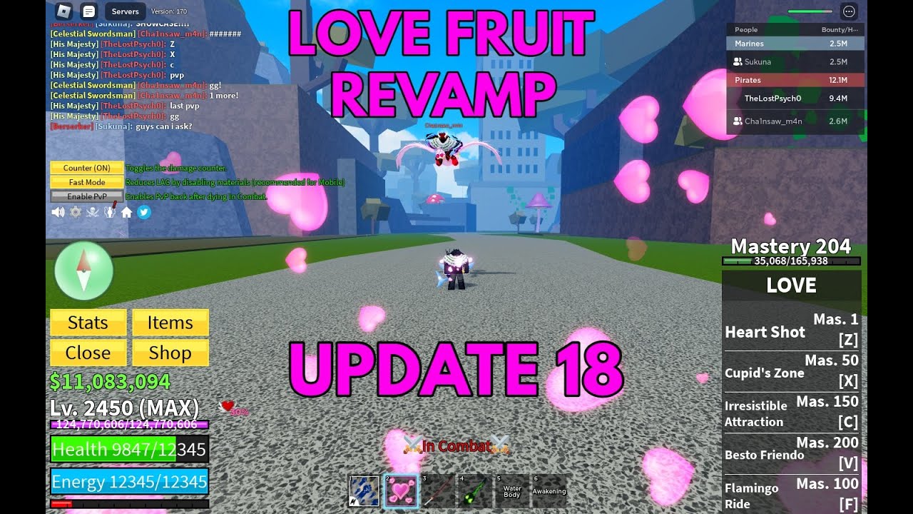 LOVE FRUIT (REVAMP BLOX FRUITS 2023) UPD 18 - YouTube