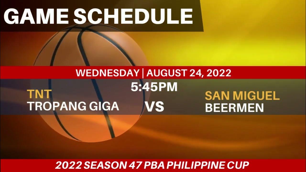PBA Schedule Today August 24, 2022 | PBA Philippine Cup 2022 - YouTube