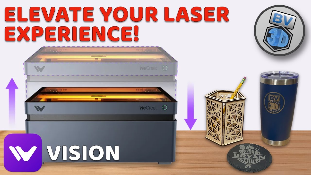 40-Watt WeCreat Vision: Elevate your Laser Cutting & Engraving - YouTube