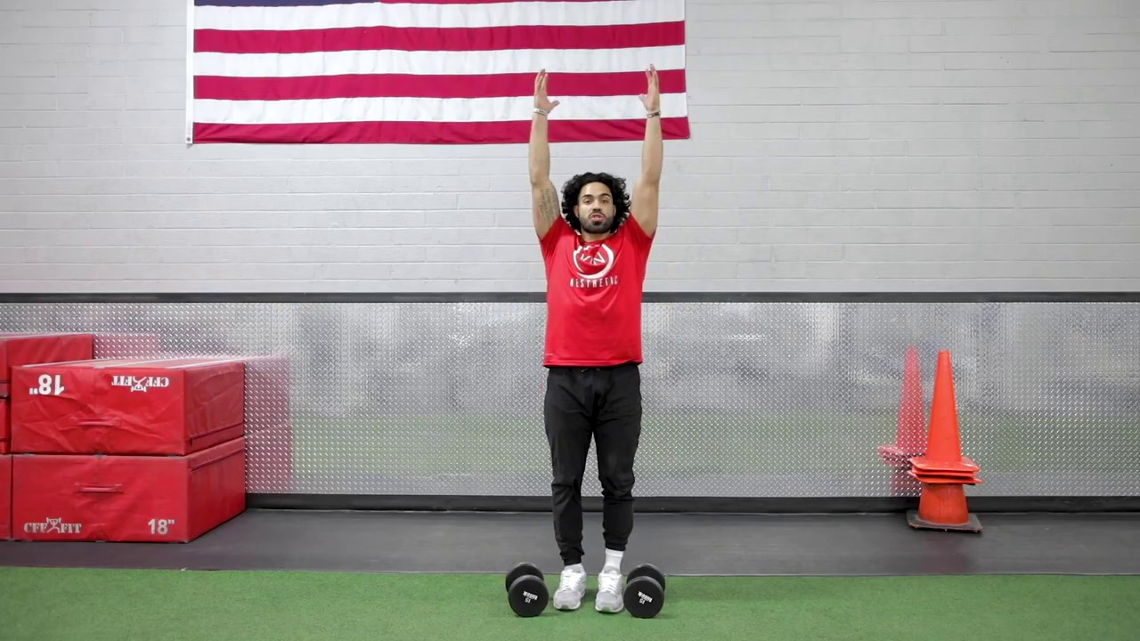 How To Do A Dumbbell Thruster - YouTube