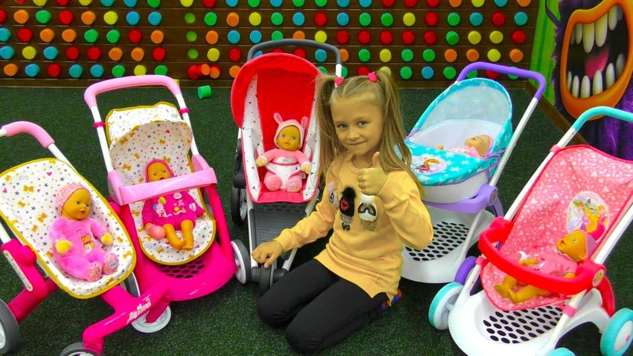 Little Girl plays with a Doll House in Kids PlayRoom Video for kids ...