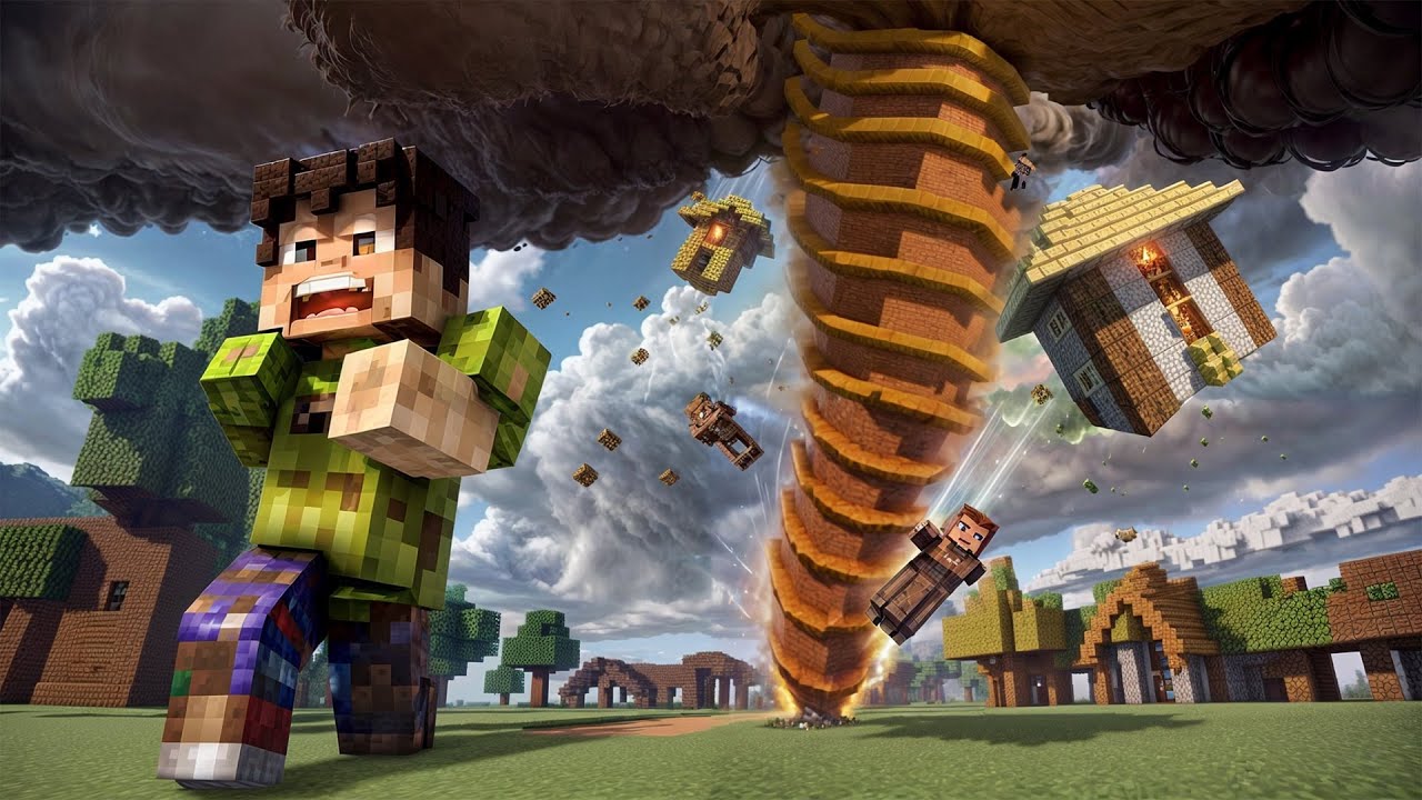 Fire Tornedo Destroy the Minecraft Village | Teardown - YouTube