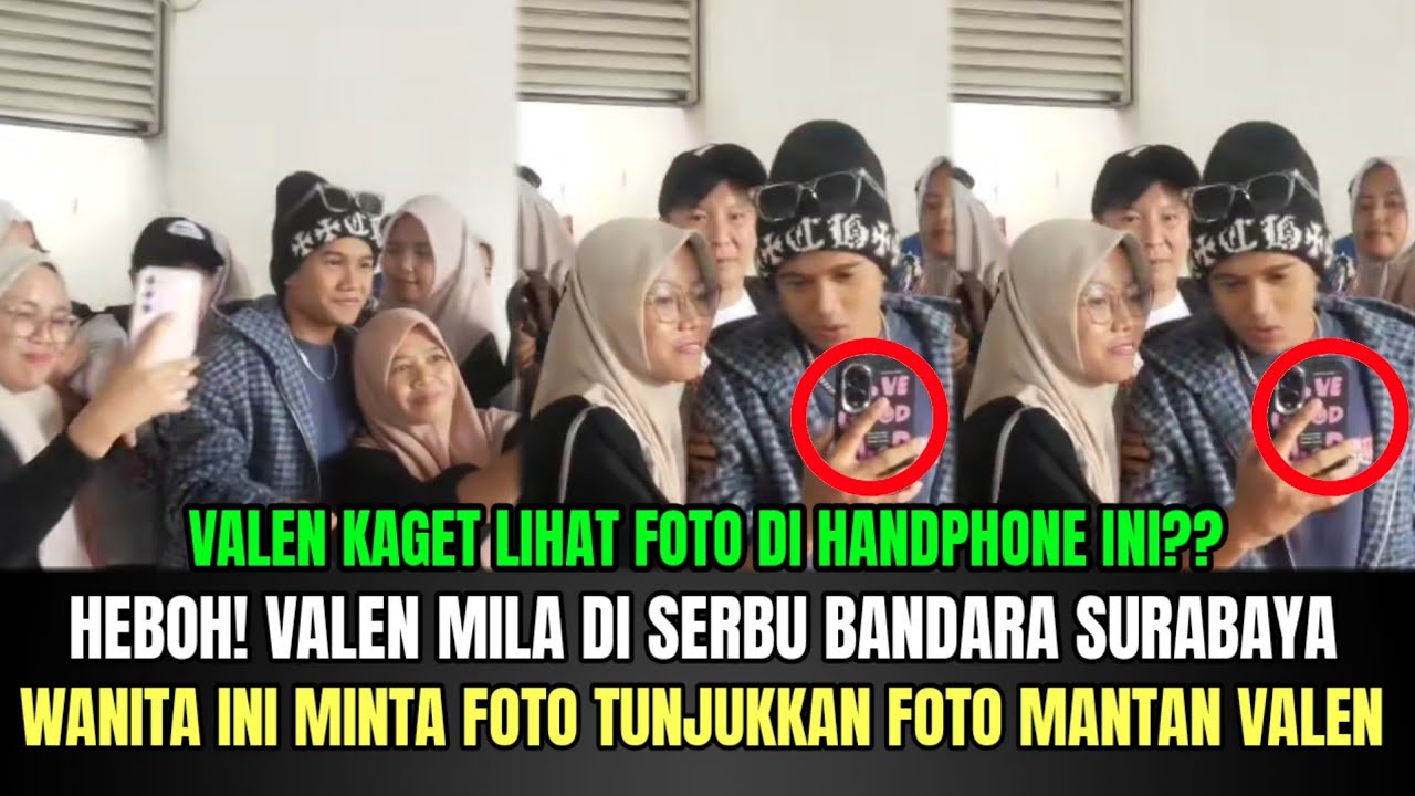 HEBOH! Valen dan Mila di Serbu Fans di Bandara Surabaya, Valen Kaget ...