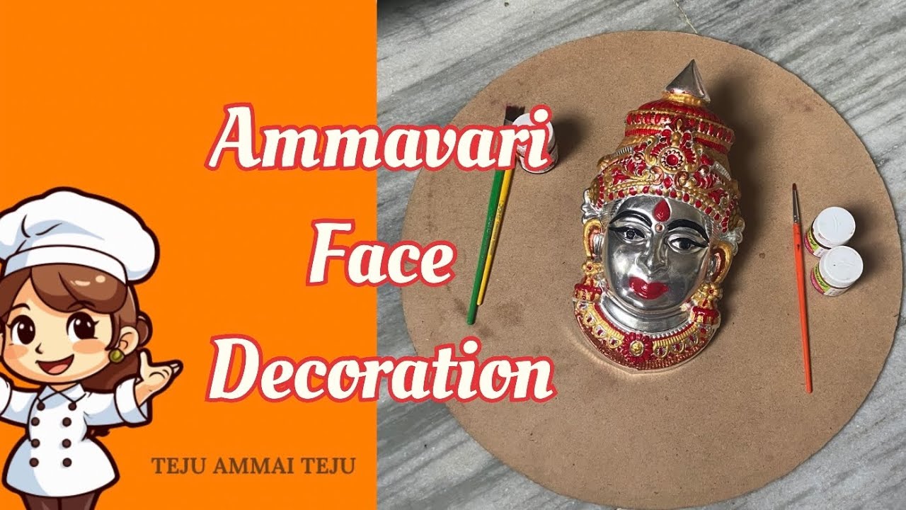 Varalakshmi Ammavari Face Decoration very easy and creative way # ...