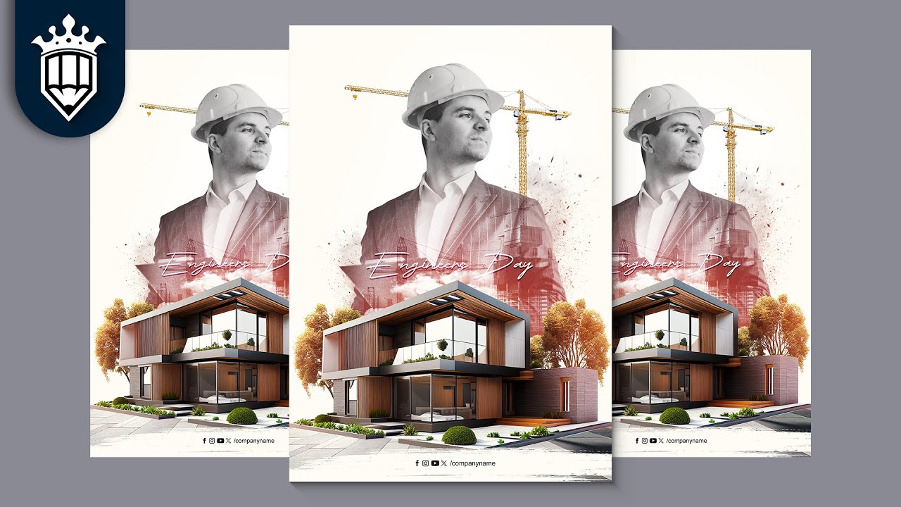 Happy Engineers Day Poster Design in | Photoshop 2021 Tutorial | - YouTube