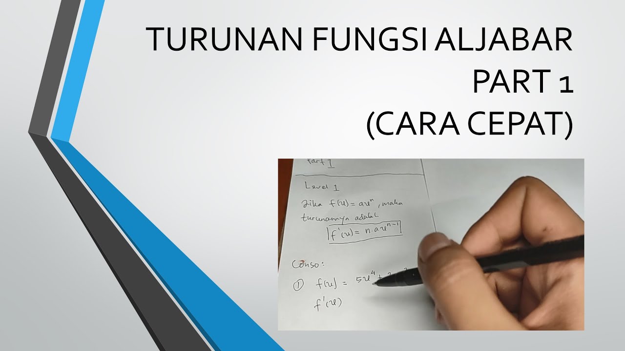 Cara Menghitung Turunan Fungsi Aljabar (Part 1) - YouTube