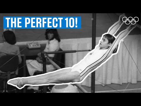 Nadia Comaneci gets a Perfect 10 on the bars! | Unforgettable Routines
