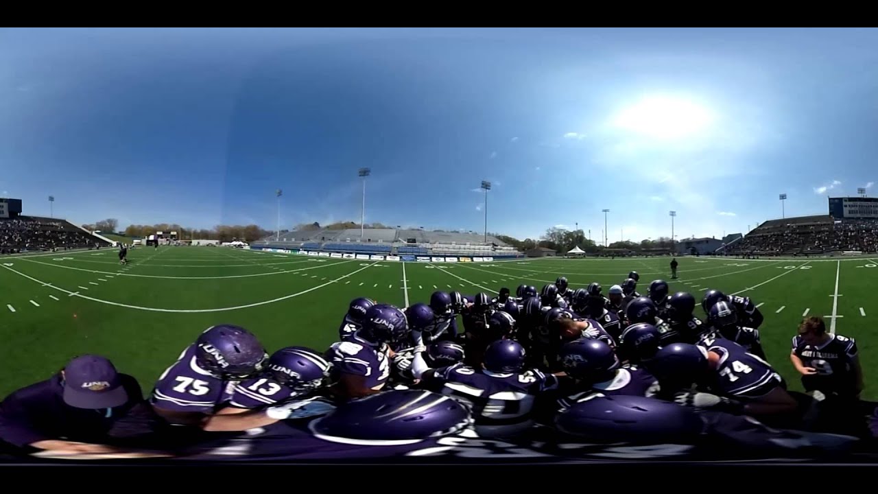 UNA Football Purple Team Pre-Game Huddle 360 - YouTube
