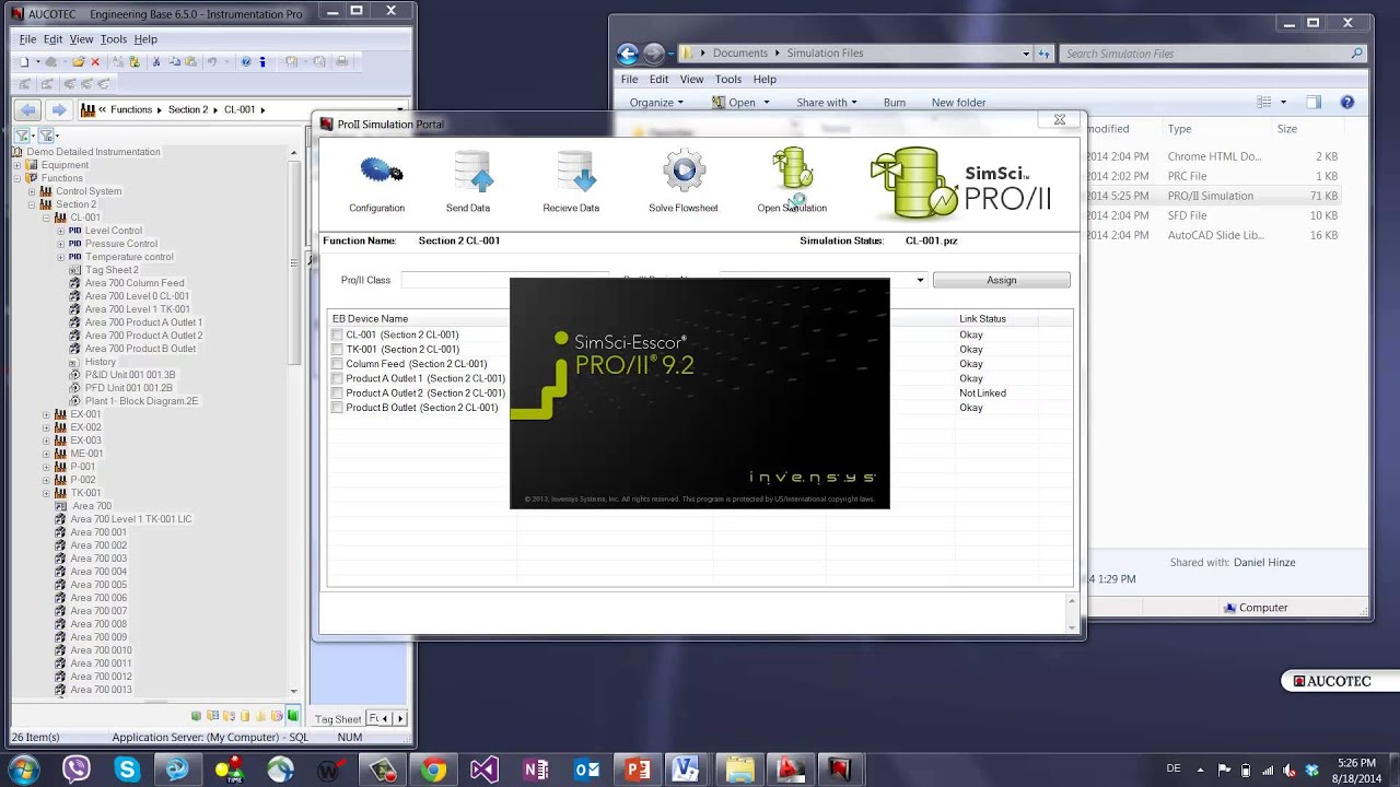 Engineering Base - (Prototype) Pro/II Simulation Integration - YouTube