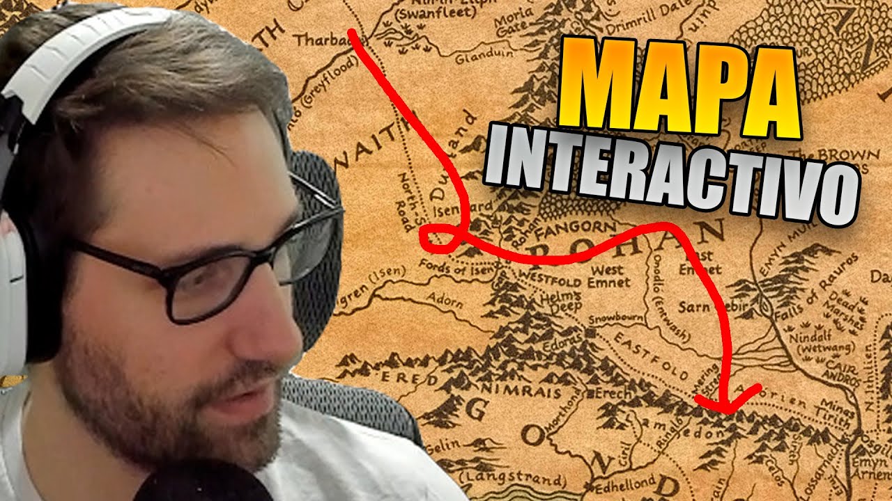 LAS RUTAS DE LOS HEROES DEL SEÑOR DE LOS ANILLOS!! MAPA INTERACTIVO - YouTube
