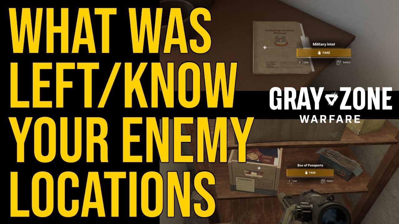 What Was Left / Know Your Enemy Locations - Gray Zone Warfare - YouTube