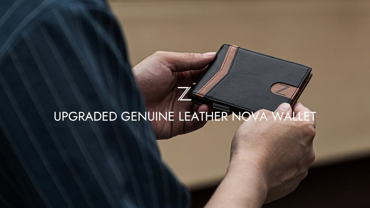 UPGRADED Genuine Leather Nova Wallet With Money Clip - YouTube