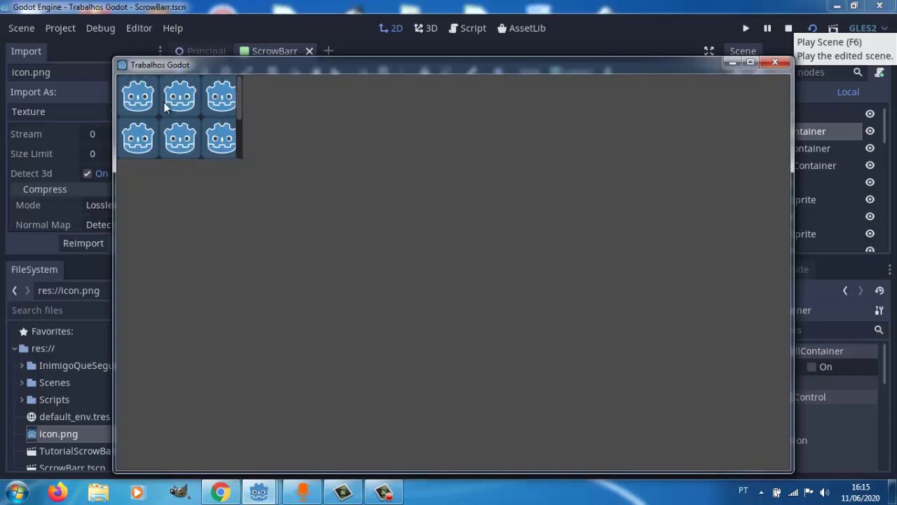 Scroll barr Godot (tutorial - pt BR) - YouTube