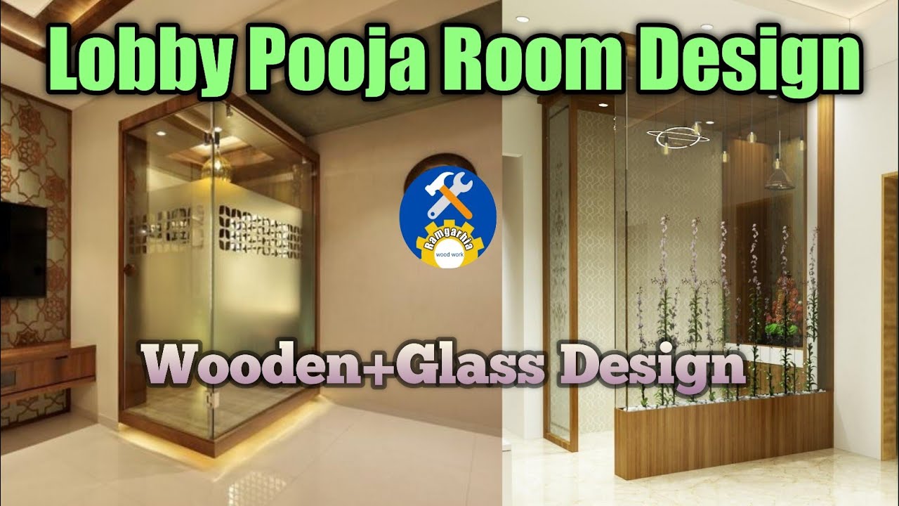 Modern Pooja Room Designs With Glass // Pooja Room Glass Design - YouTube