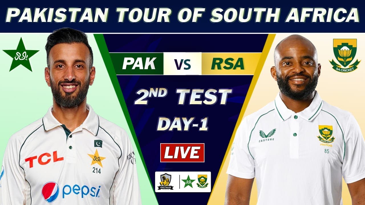 PAKISTAN vs SOUTH AFRICA 2nd TEST Match LIVE | PAK vs SA TEST MATCH ...