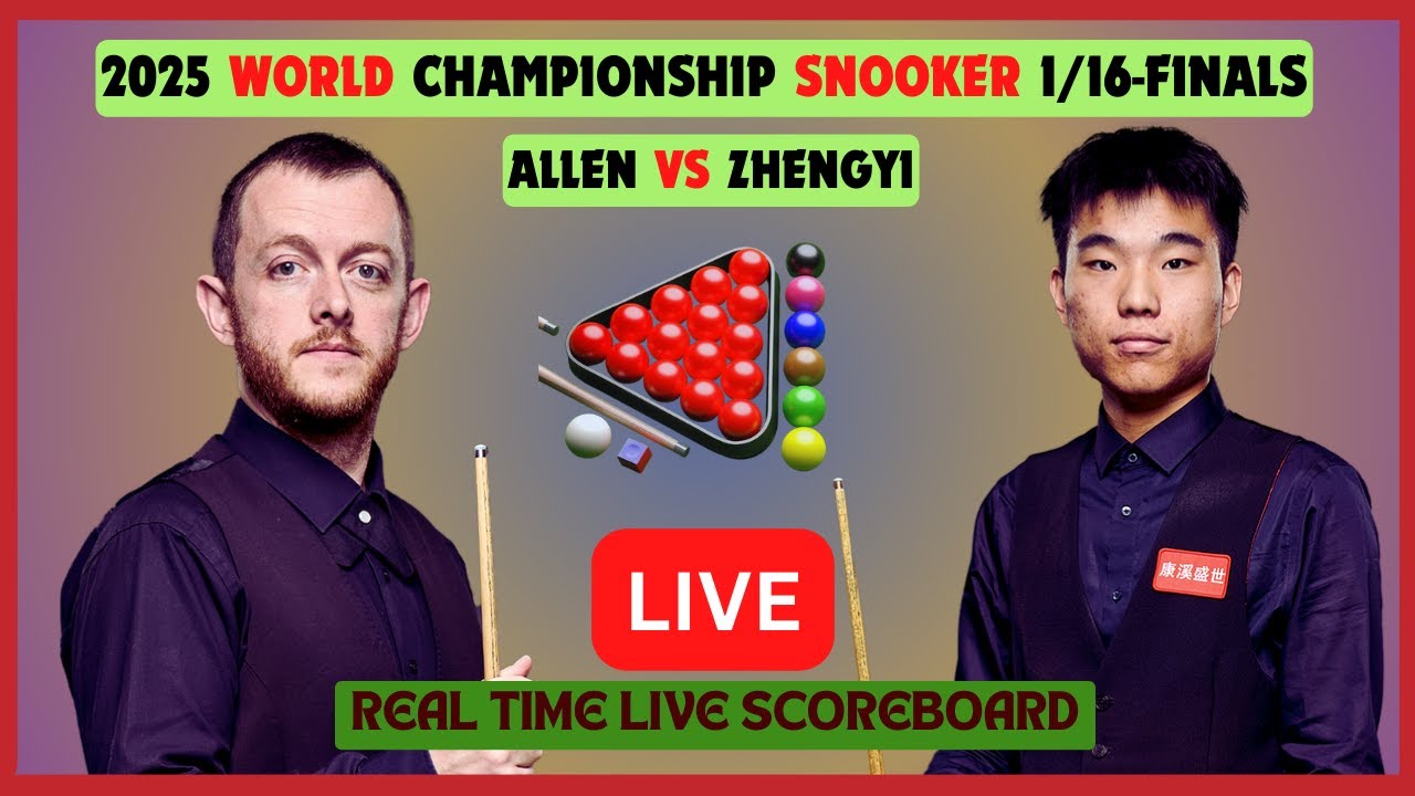 Mark Allen Vs Fan Zhengyi LIVE Score UPDATE 2025 World Championship ...