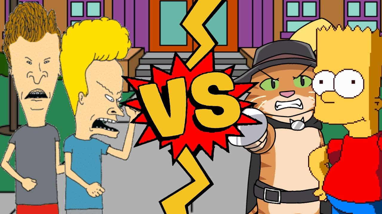 M.U.G.E.N Battles | Beavis/Butt-Head vs Bart Simpson/Puss in Boots ...