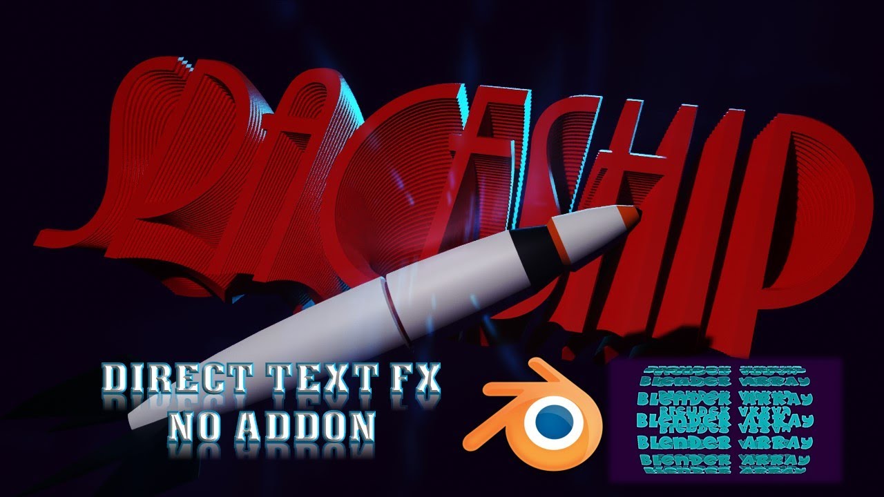 DIRECT TEXT FX NO ADDON BLENDER - YouTube