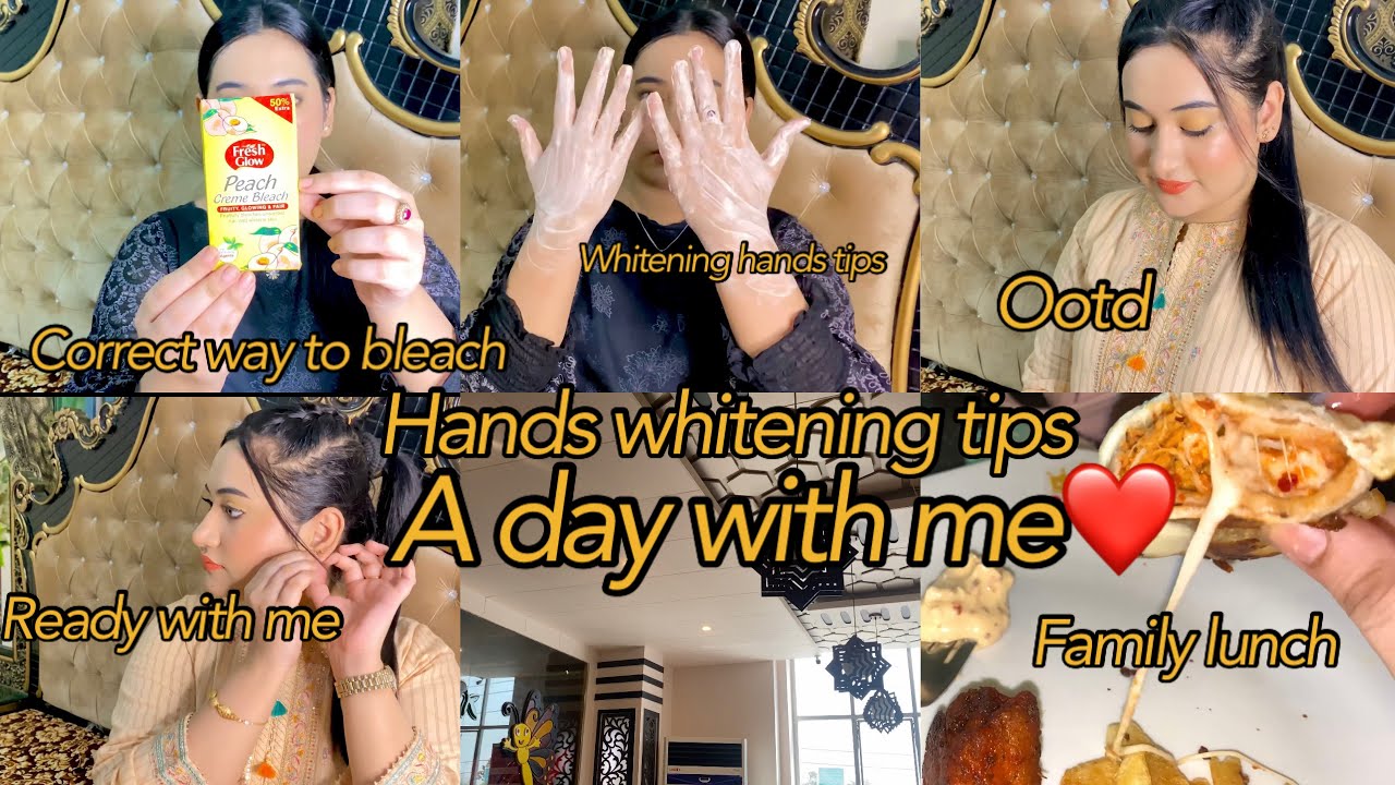 Correct way to apply bleach in hands+body|For whitening|😍family Lunch ️ ...