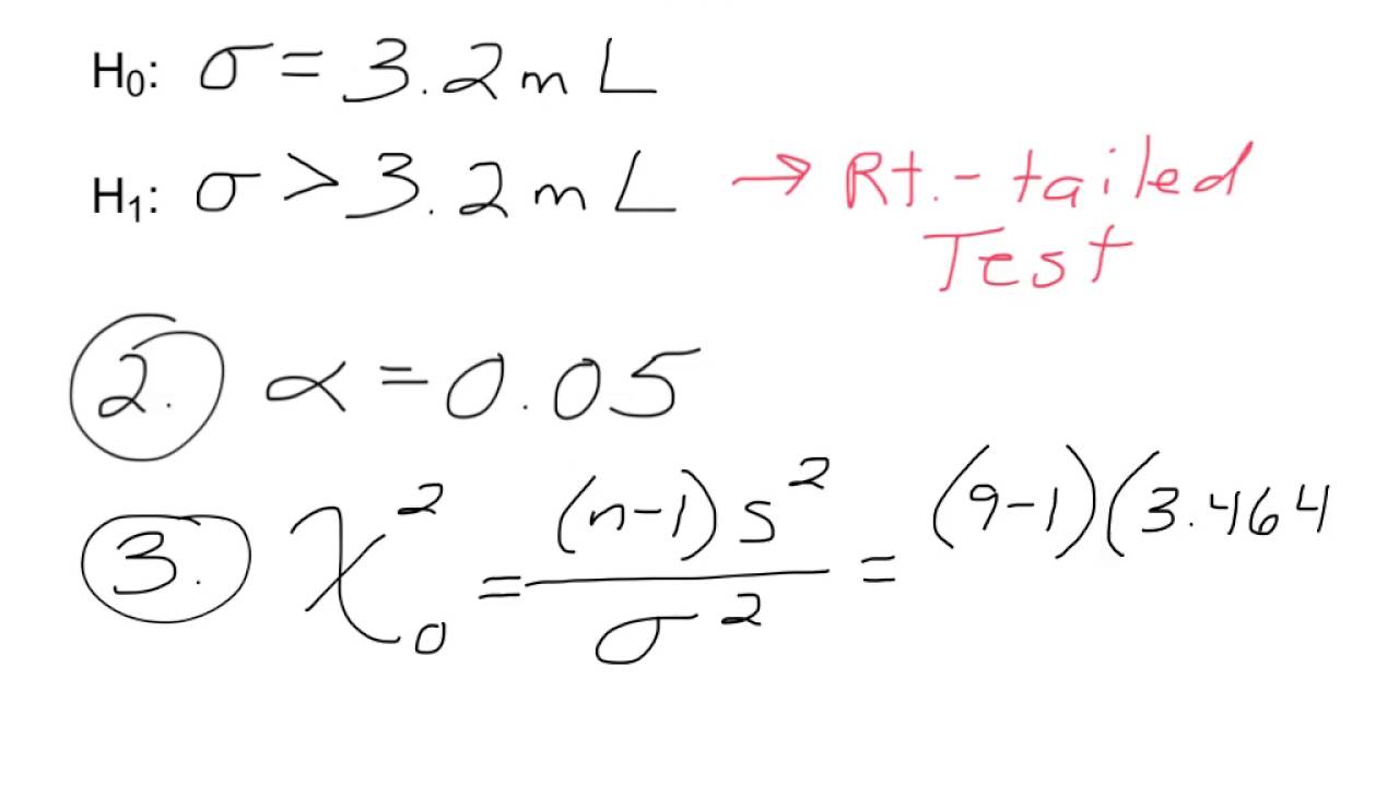 Hypothesis Testing For Sigma Youtube 3968