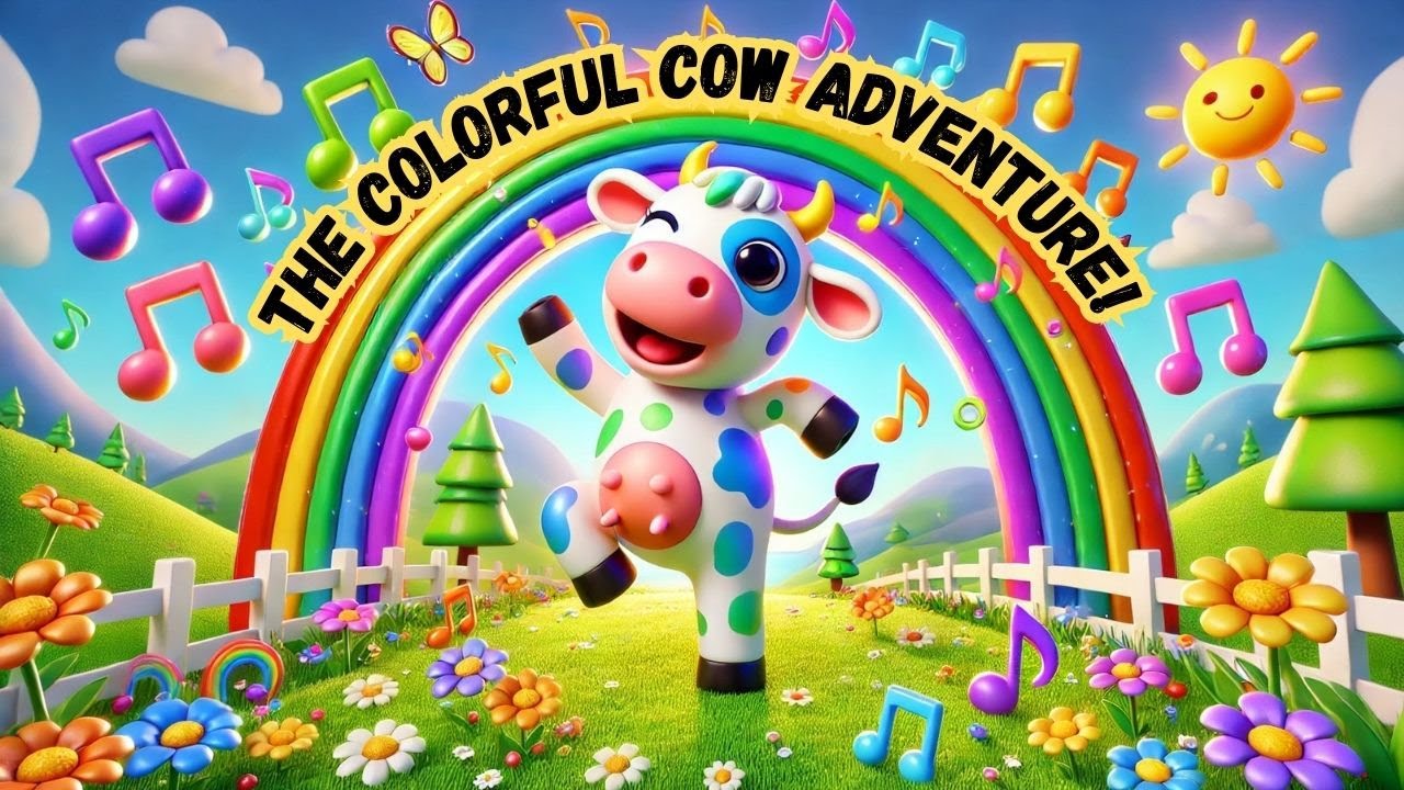 The Colorful Cow Adventure! 🐄🎶 | Animal Sounds and Fun - YouTube