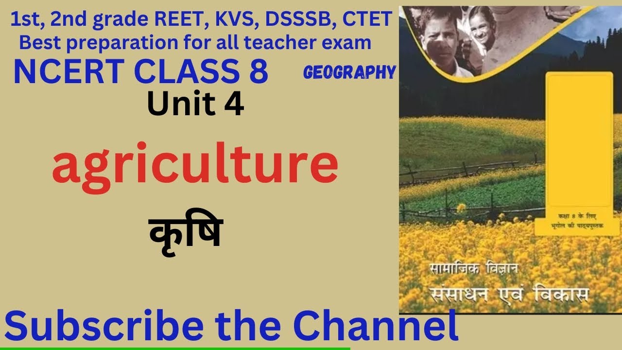 Ncert books solutions class 8 geography chapter 4 Agriculture All ...