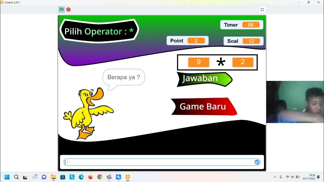 Mengunakan Scratch 3. Game Matematika Sederhana - YouTube