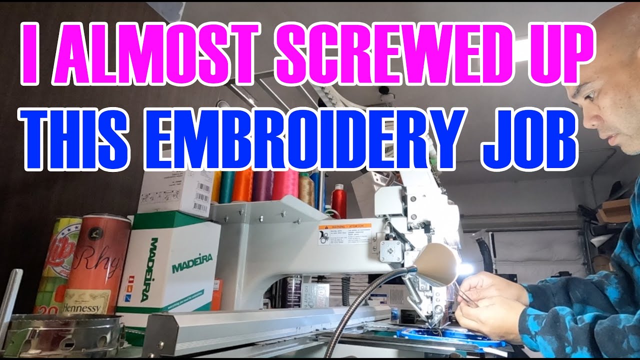 EASY EMBROIDERY JOB ON THE TAJIMA : I ALMOST MESSED IT UP (S:10/Vlog 29 ...