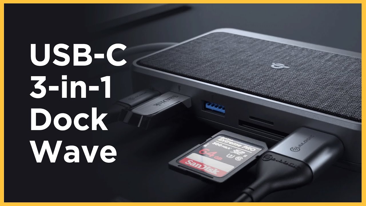 ALOGIC Dock Wave 3-in-1 USB-C Hub | CES 2020 - YouTube