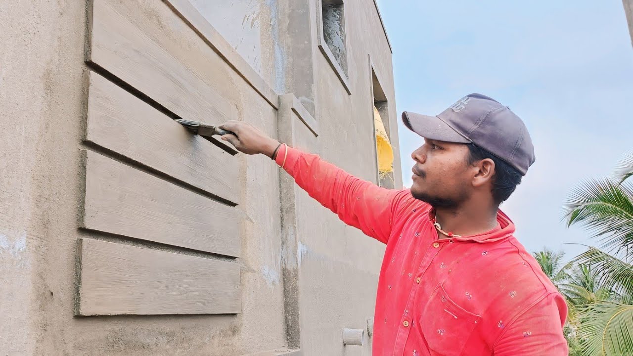 #video // प्लास्टर में ग्रूव कैसे बनायें. // wall in plaster work ...