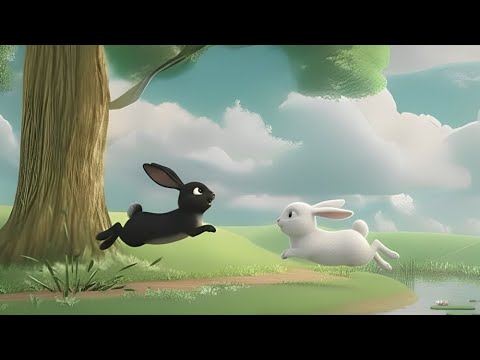 काला खरगोश, सफ़ेद खरगोश | Black & White Rabbit Poem | Hindi Rhymes for ...