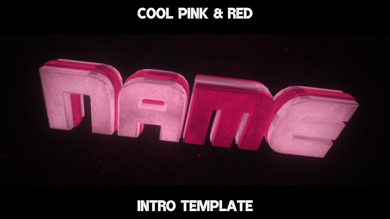 || Cool Pink & Red Intro Template! || SkooArtz || - YouTube