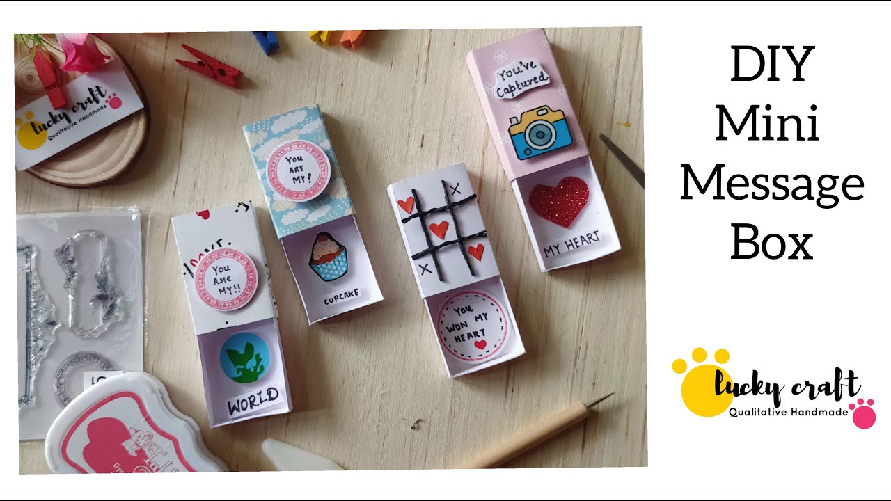 Mini Message Box || Match Boxes Message || Tutorial video || Gift Card ...