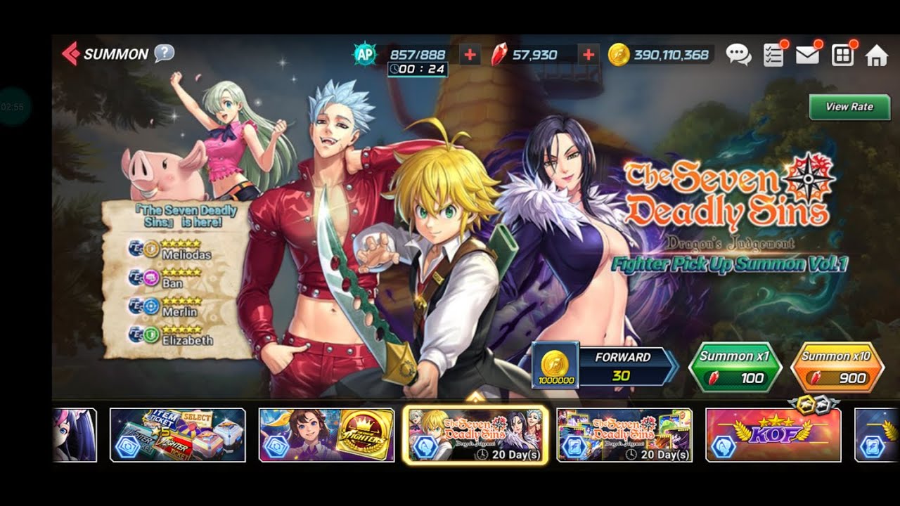 KOF All Star - 7DS Collab Summons & Walkthrough 😁 - YouTube