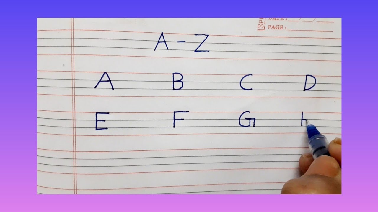 ABCD | Badi Abcd | How to write capital A to Z | Capital Abcd | Simple ...