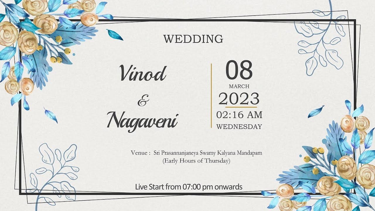 Vinod weds Nagaveni - YouTube