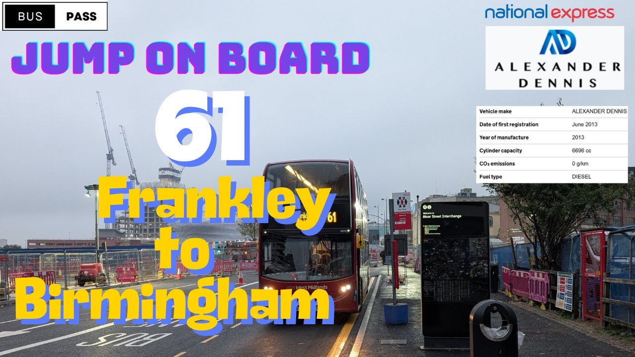 🚍🌙 Route 61 | Frankley to Birmingham | Sparkling City Center ...