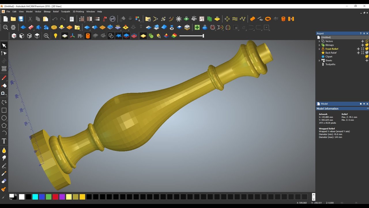Easy Rotary Programing in ArtCam Software #balusterwood - YouTube